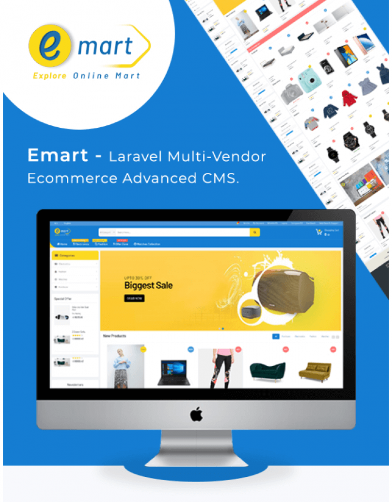 emart – Laravel Multi-Vendor Ecommerce Advanced CMS – Elitedigipro.com